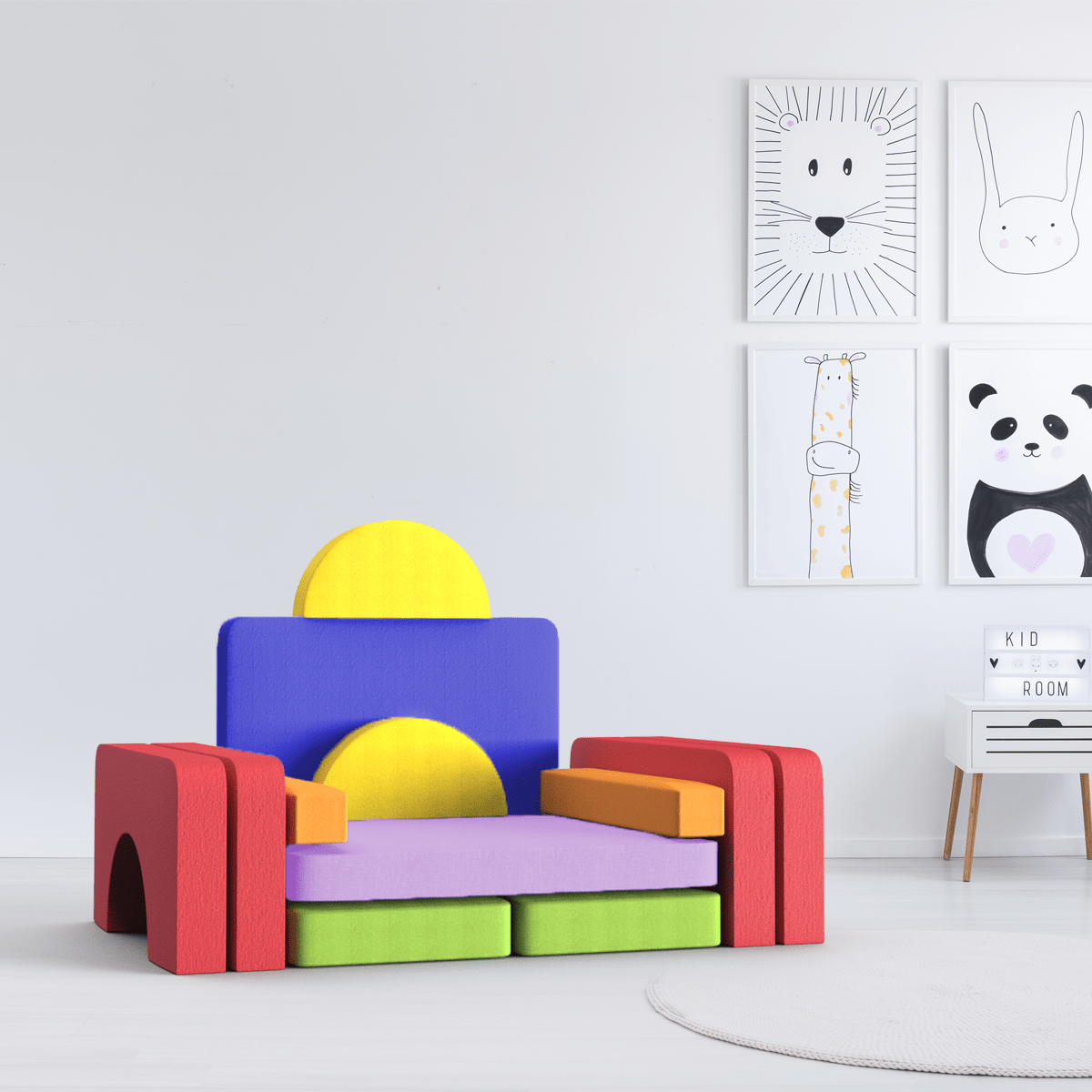 Cub Cuc - Canapea Modulară Din Burete Pentru Copii